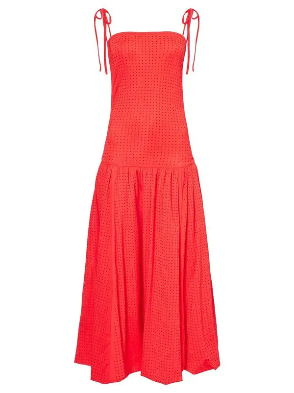 AMY LYNN Alexa Cherry Rhinestone Embellished Puffball Dress - Red