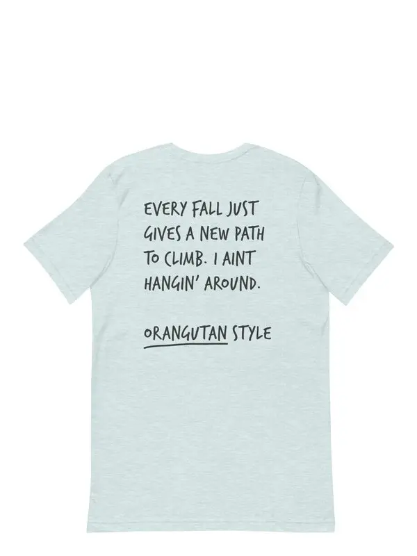 ANCHOR & CREW Ice Think Ocean Orangutan Aspirations Cotton Embroidered T-shirt - Blue