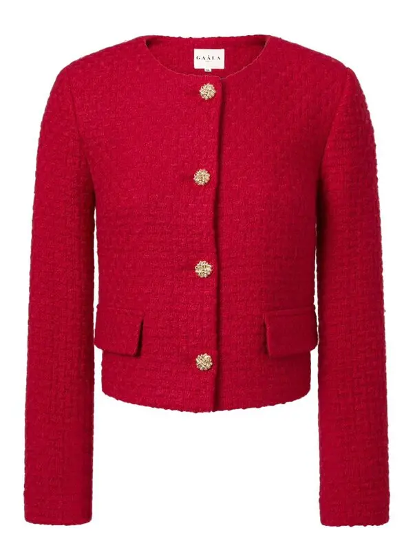 GAÂLA Leontine Tweed Jacket - Red