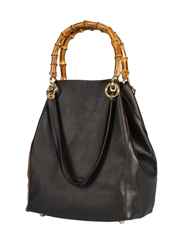 DANNI RO Neutrals June Bag Bamboo Leather - Black