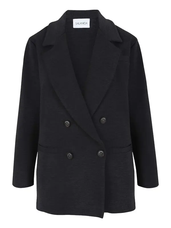 SALANIDA Forza Knitted 100% Merino Blazer - Black