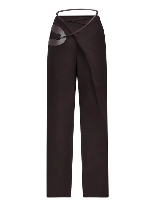 BIANCA RESORTWEAR Nara Wrap Trousers In Coffee - Brown