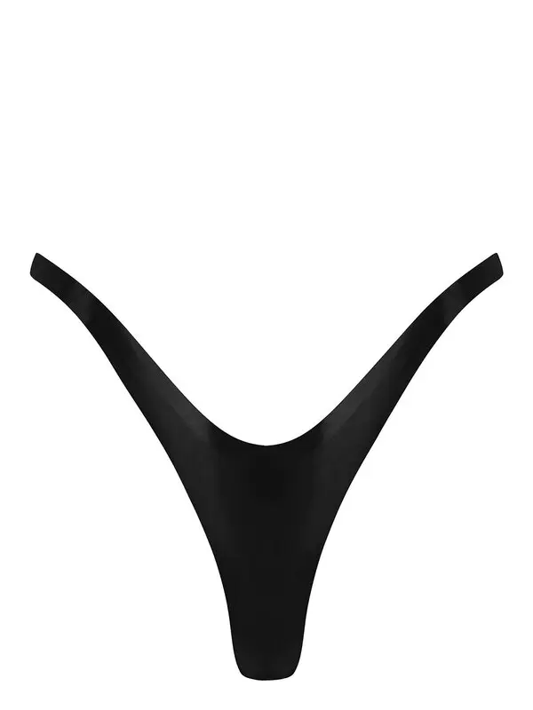 ELISSA POPPY Latex G-string - Black