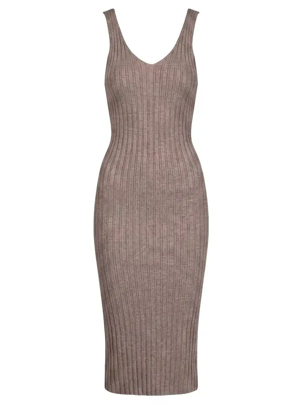 TANTRA SPAIN SL Strap Knit Dress - Brown