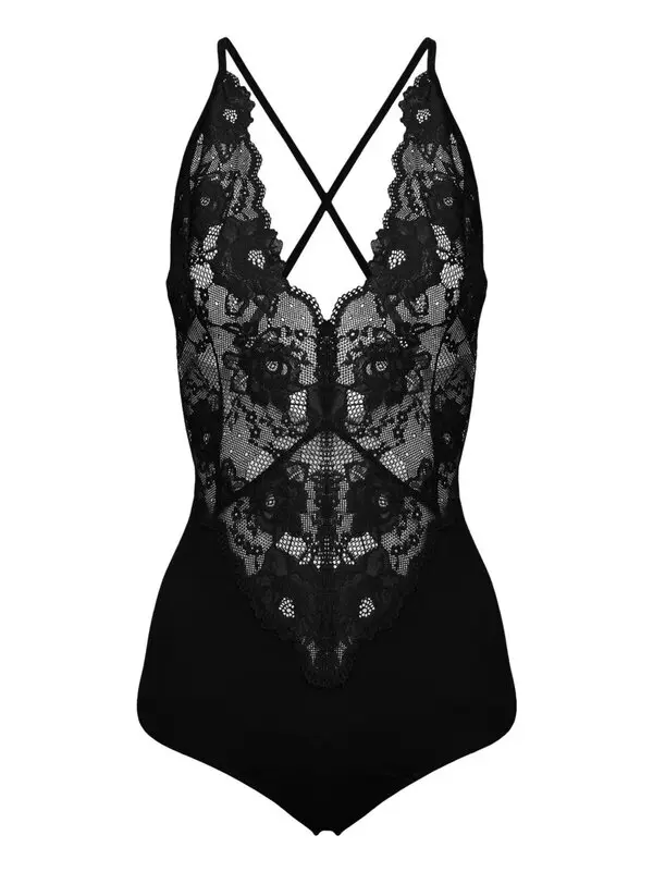 OH!ZUZA NIGHT&DAY Lace Intimate Bodysuit - Black