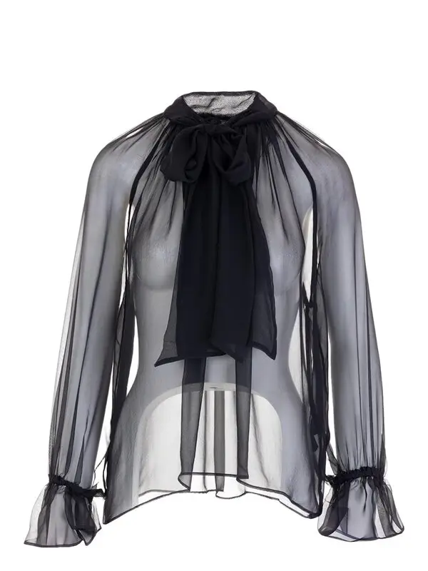 ETERNOIR Noir Veil Blouse - Black