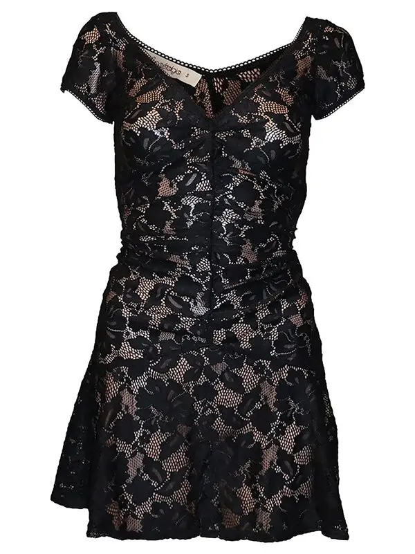LOVE AND NOSTALGIA Courtney Lace Dress - Black
