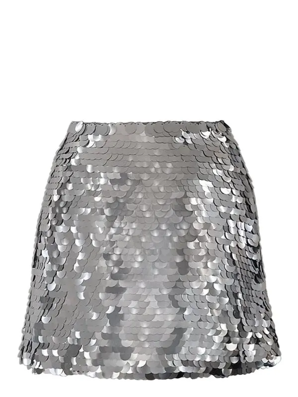 ANSE VICTORIN Cindy High Waisted Skirt - Silver
