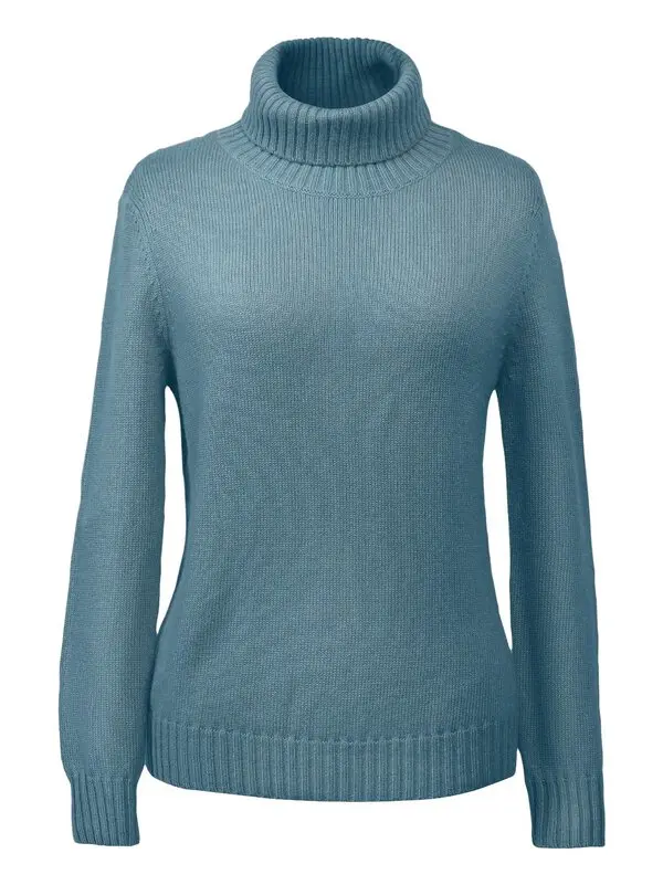 SMART AND JOY Turtle Neck Jumper - Blue