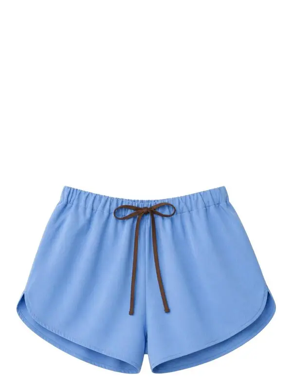 YORSTRULY Sporty Silk Shorts Serenity - Blue