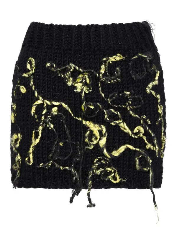 SARAH REGENSBURGER The Moon Knit Skirt - Black