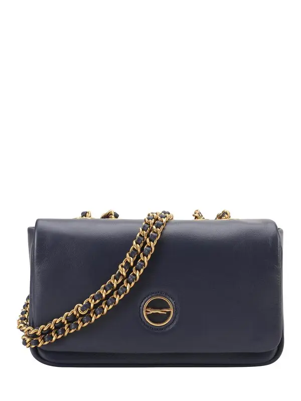 PAUL COSTELLOE Moxie Leather Crossbody Bag - Blue
