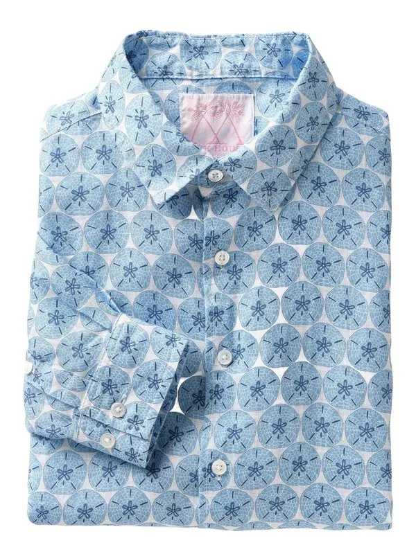 PINK HOUSE Linen Shirt Sand Dollar - Blue