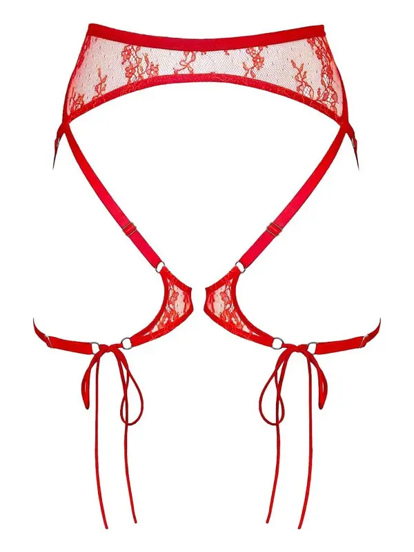 MONIQUE MORIN LINGERIE Moonstruck Lace Harness Fire - Red