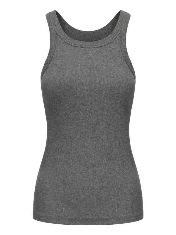 MUTE BY JL Ecorib High-neck Tank - Grey