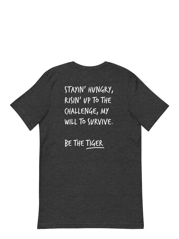 ANCHOR & CREW Heather Think Ocean Tiger Aspirations Cotton Embroidered T-shirt - Black