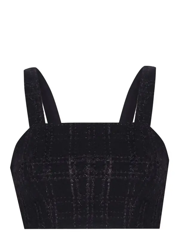 MIRIMALIST Vega Tweed Bustier - Black