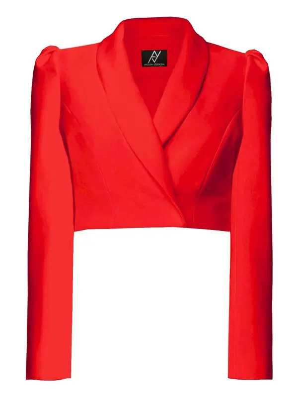ANGELIKA JOZEFCZYK Cropped Blazer Sanremo - Red