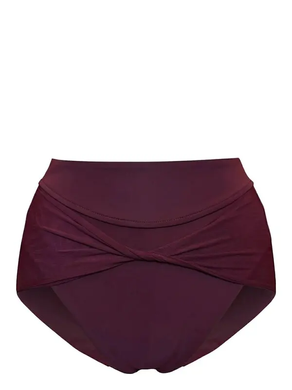 SEROTONE SWIM High Cut Twist Bottoms Bordo - Red