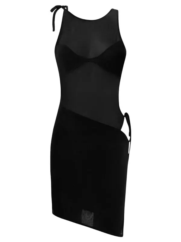 OW Fiona Cut Out Mesh Mini Dress - Black