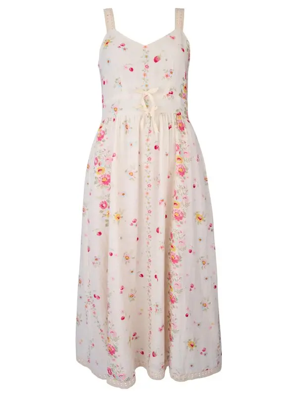 EM & SHI Two Bows Dress - White