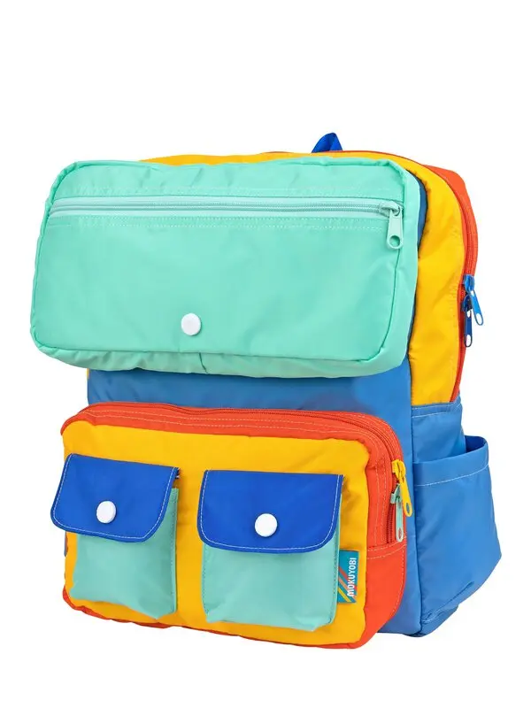 MOKUYOBI Blue / Red / Neutrals Snacktime Faux Roll Top - Blue/red