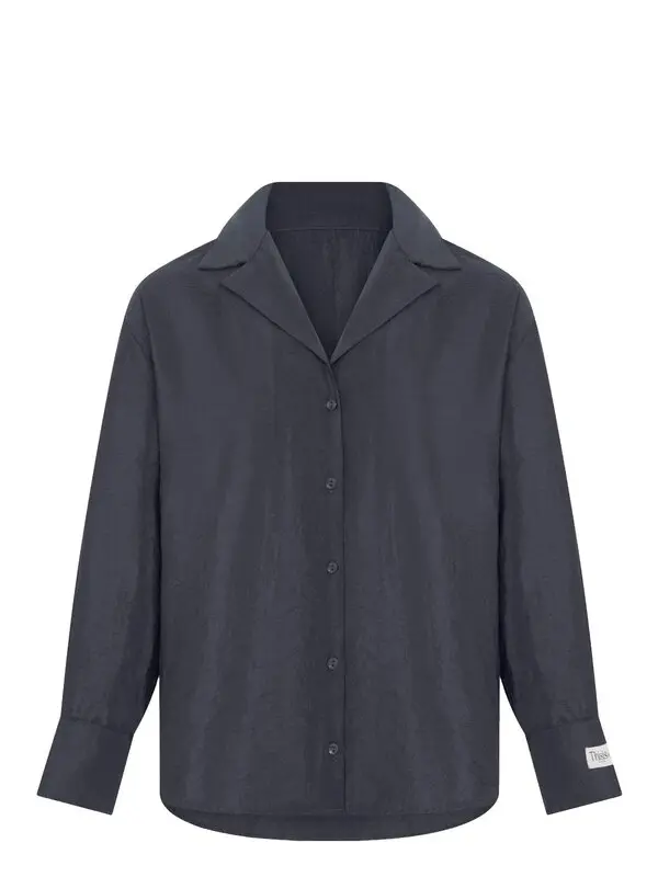 THISISU COLLECTION Lyla Shirt Navy - Blue