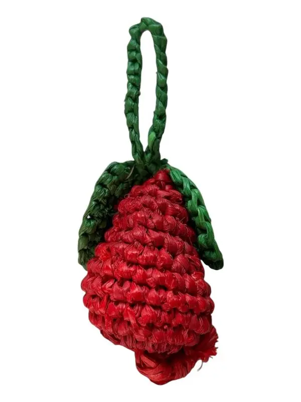 ZANATANY CONCEPTS Accessories Strawberry Raffia Keyring - Red