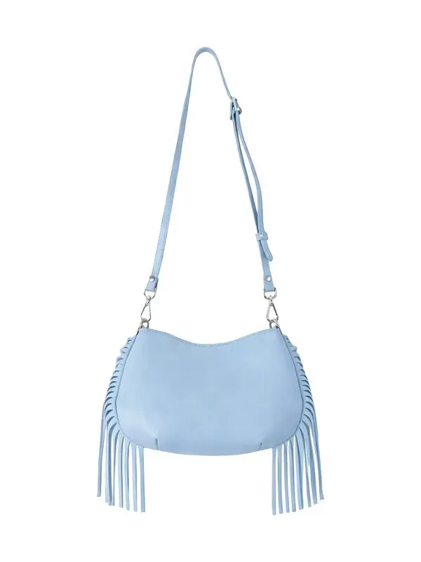 F3ROG BY RANA Baby Crossbody Mini Gordon Fringe Bag - Blue
