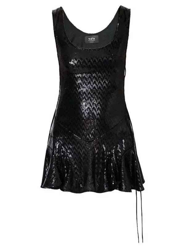 SVETA MILANO Alanna Sequin Mini Dress - Black