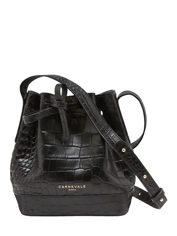 CARNEVALE Mini Telma Coco Bucket Bag - Black