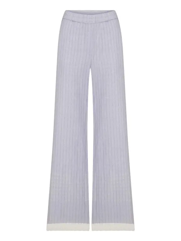 NAZLI CEREN Anville Linen Trousers - Blue