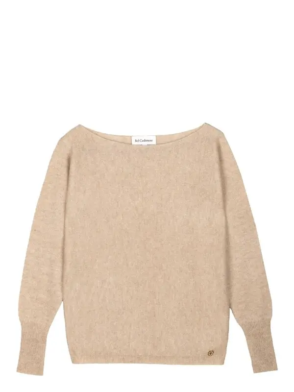 BEL CASHMERE Claudia Cashmere Sweater Sand - Brown