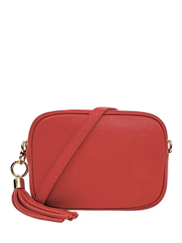 APATCHY LONDON The Tassel Scarlet Leather Crossbody Bag - Red