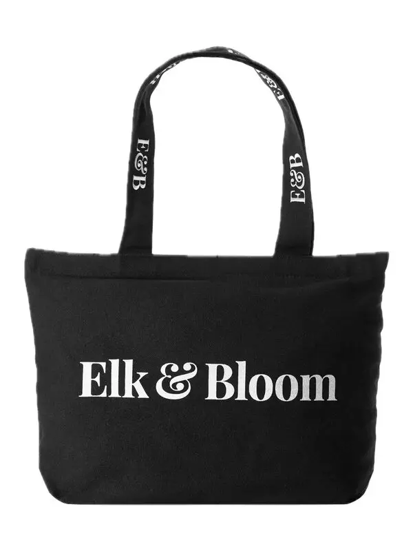 ELK & BLOOM Large Chunky Everyday Neutral Tote Bag - Black