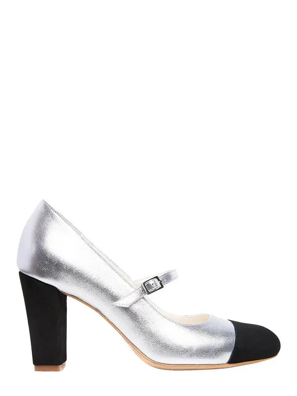 GINISSIMA Carrie Round Toe Mary-jane - Silver