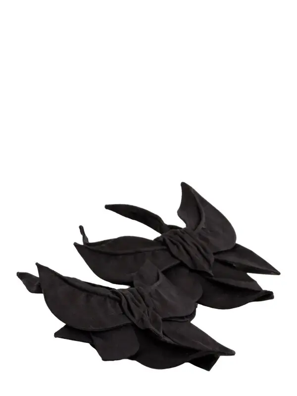 JULIA ALLERT Petal Sculpture Shoe Clips - Black
