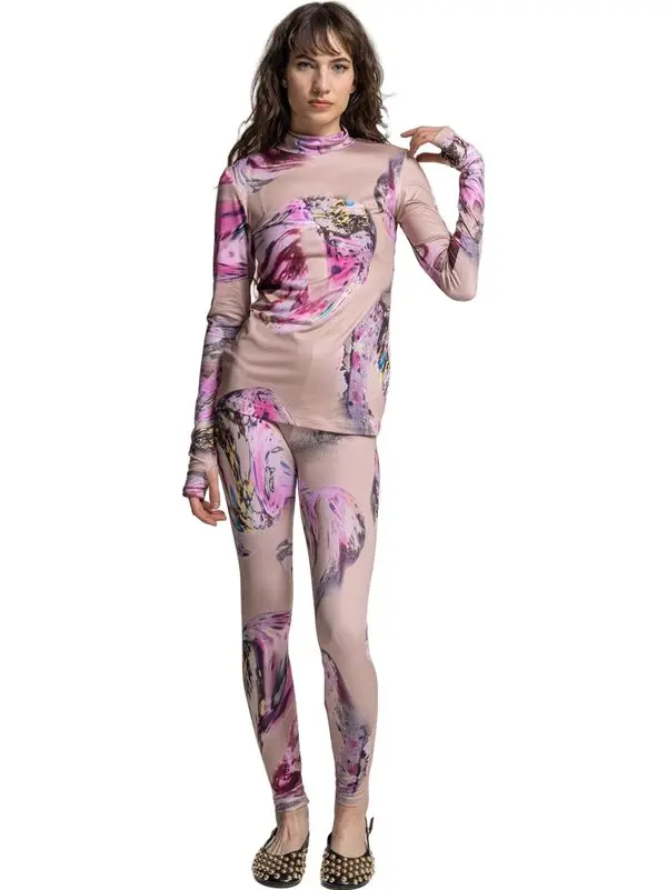 ARTISTA Opal Printed Leggings - Pink