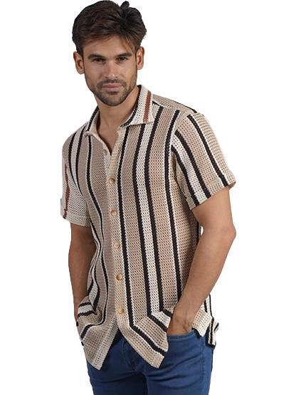 EIGHT X Neutrals Sahara Short Sleeve Button Up Shirt - White