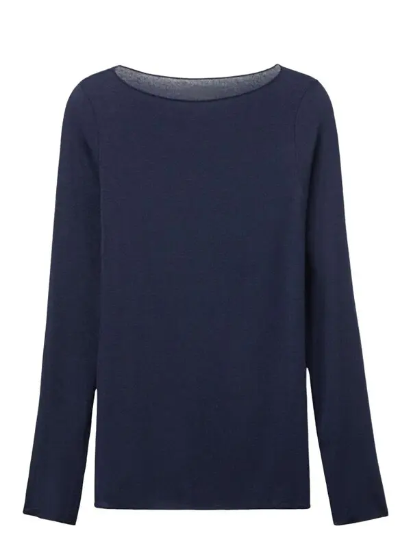 COVE Boat Neck Navy Modal / Cashmere Base Layer - Blue