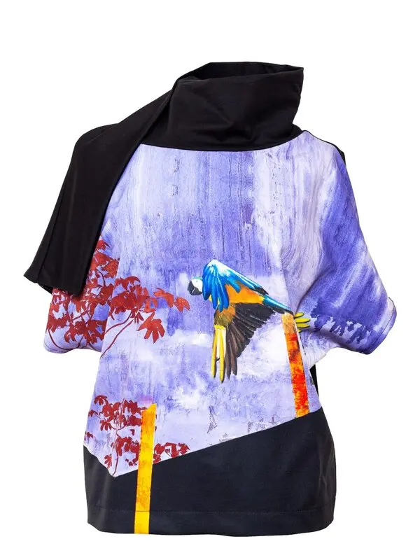 ARTISTA Nelli Parrots Top - Black