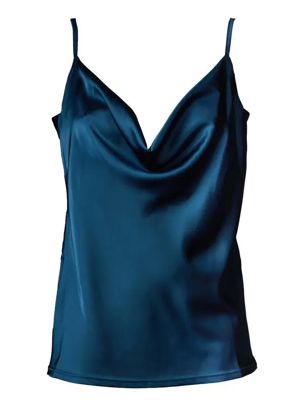 NOBLESSE OBLIGE Teal Cowl Neck Camisole - Blue