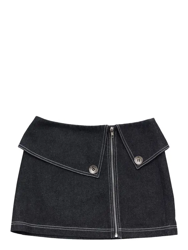 BELKYS STUDIO Jackie Mini Denim Skirt - Black