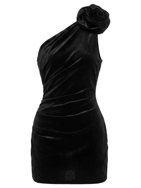 Yumi Kim Bardot Velvet Dress - Black