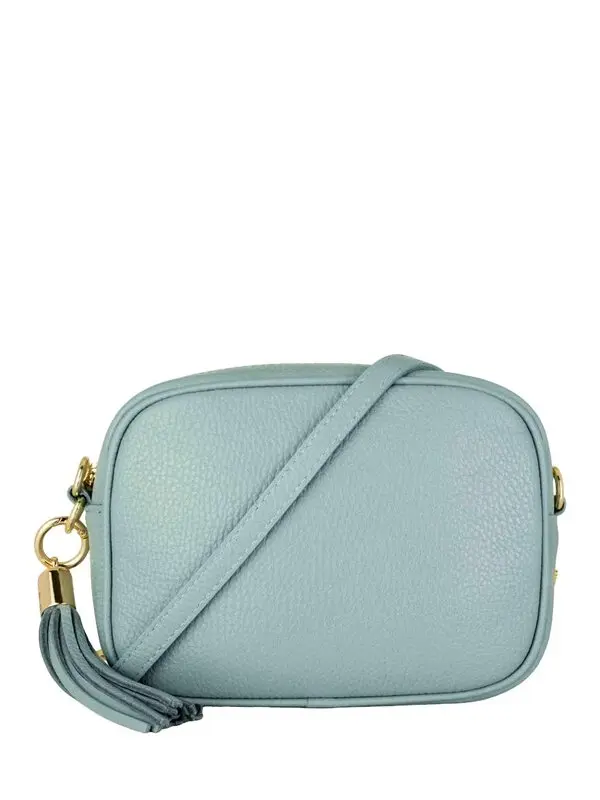 APATCHY LONDON The Tassel Pale Leather Crossbody Bag - Blue