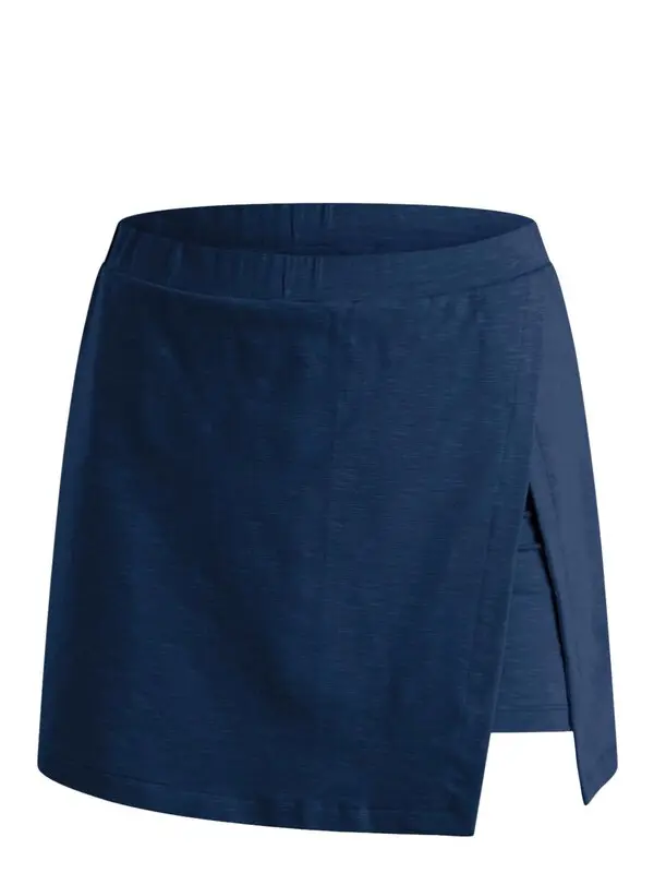 KNOWN SUPPLY Asymmetrical Cotton Skort Westbrook Sapphire - Blue