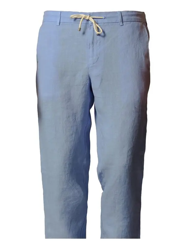 Jacques Zolty Nicolas Linen Trousers Sky - Blue
