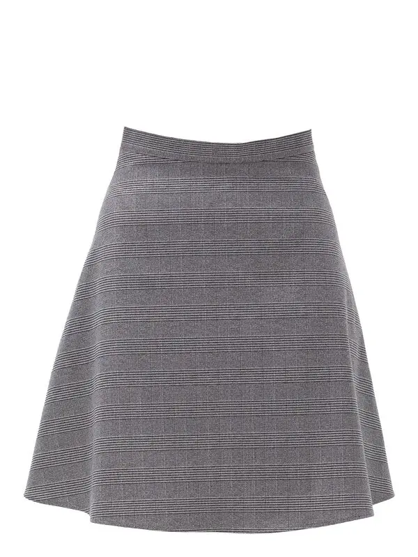 MAISON BOGOMIL A Line Plaid Skirt - Grey