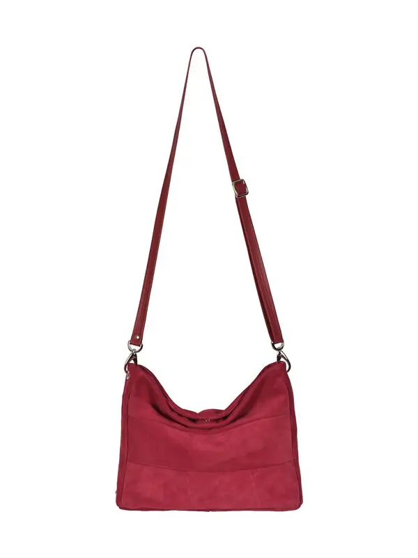 OWEN BARRY Suede Crossbody Bag Passion Red Marizion - Pink