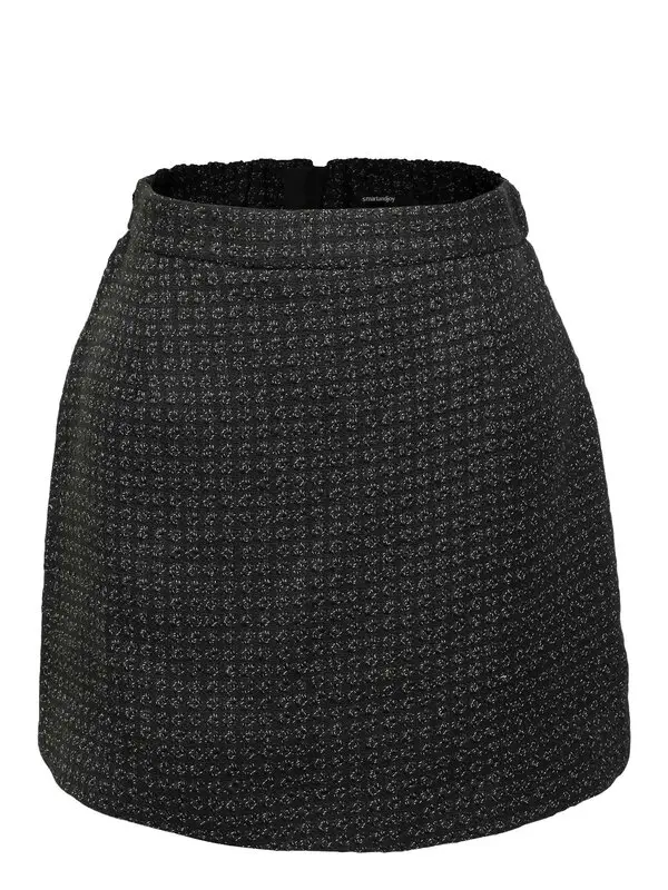 SMART AND JOY Trapeze Mini Skirt - Black